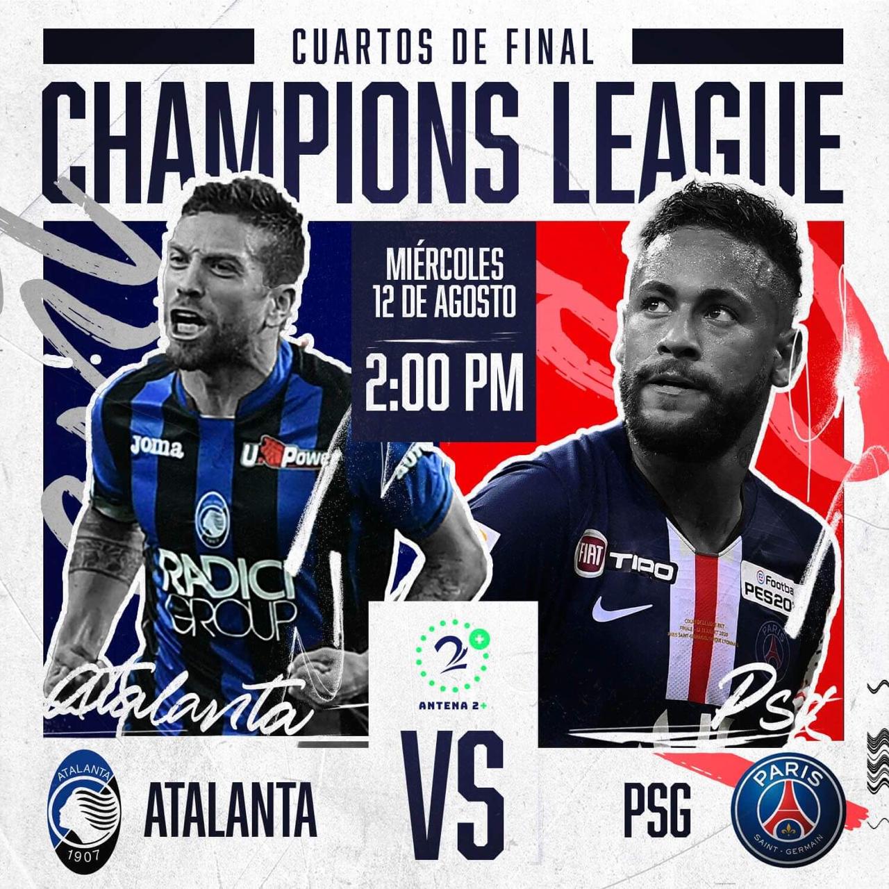 Atalanta vs PSG: EN VIVO, ONLINE; Cuartos de final - Champions League