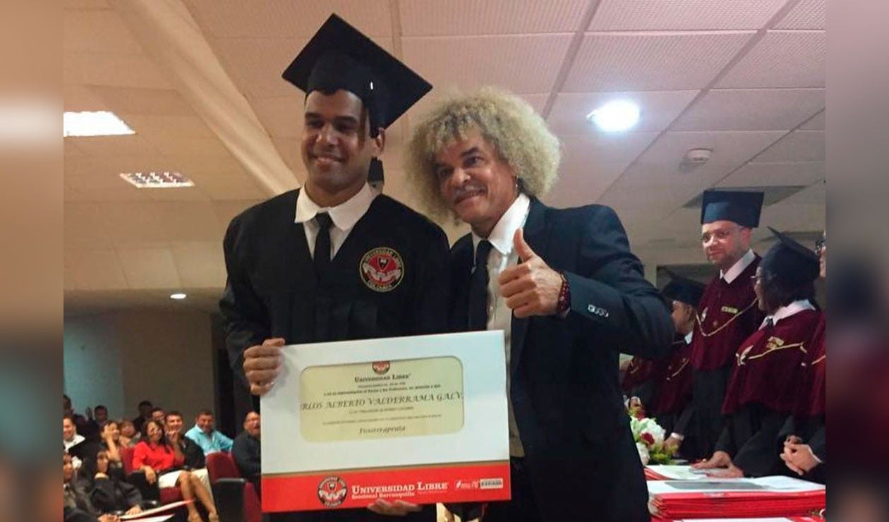 El 'Pibe' Valderrama se emocionó con el grado de su hijo
